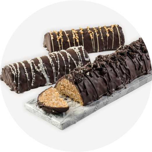 Chocolate Praline Logs — The Nuttery