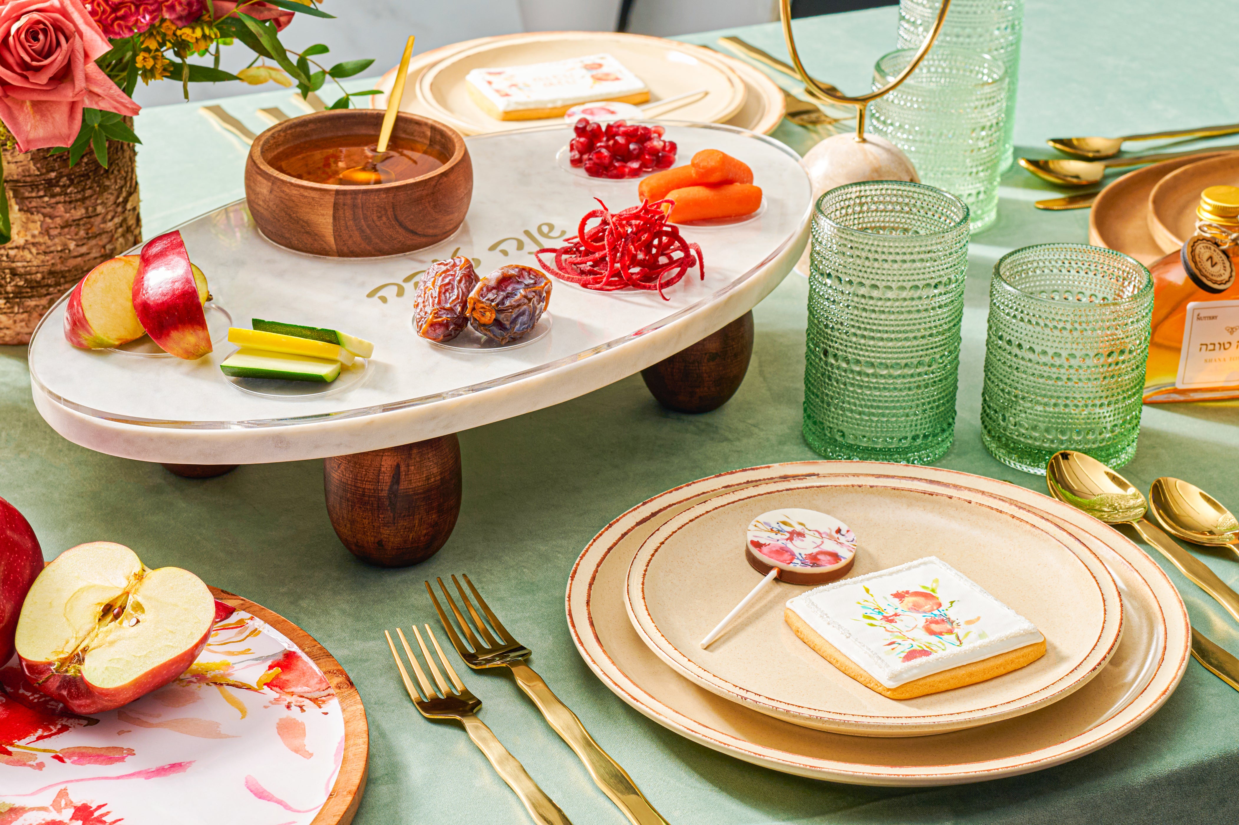 Marble Simanim Tray | Exclusive Rosh Hashana Gift — The Nuttery